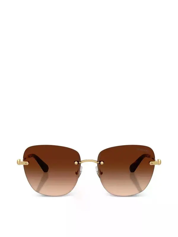 SWAROVSKI Rimless Square-frame Sunglasses - Gold