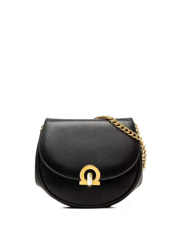 FERRAGAMO 2000-2026 Mini Leather Gancini Convertible Chain Crossbody Bag