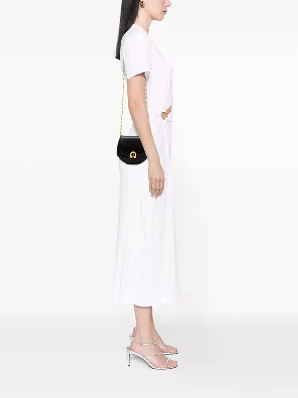 FERRAGAMO 2000-2026 Mini Leather Gancini Convertible Chain Crossbody Bag