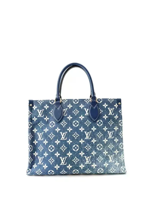 LOUIS VUITTON 2021-2026 Monogram Denim Onthego Mm Satchel