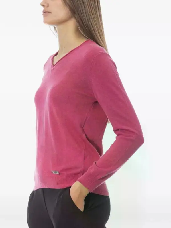 BALDININI Long-sleev V-neck Knitted Sweater