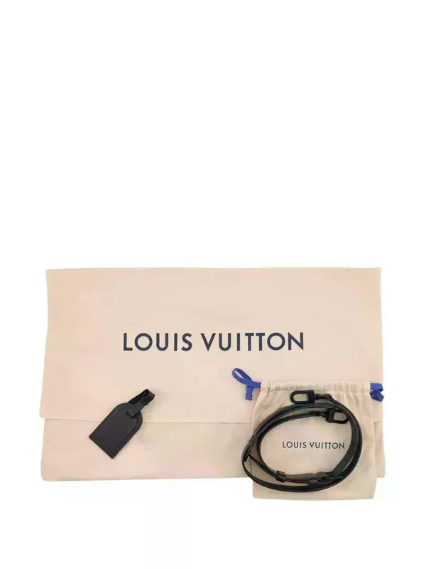 LOUIS VUITTON 2021-2026 Monogram Eclipse Sac Plat Horizontal Zipper Satchel