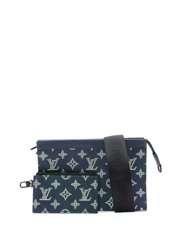 LOUIS VUITTON 2021-2026 Monogram Shadow Gaston Wearable Wallet Crossbody Bag - Blue