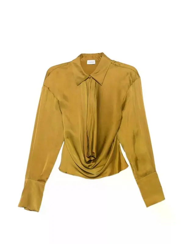 Andamane Draped Long-sleeve Shirt