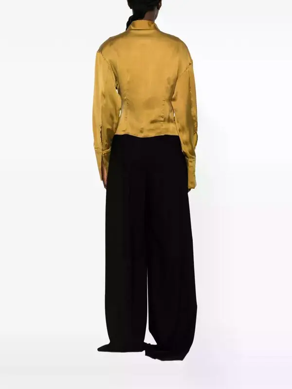 Andamane Draped Long-sleeve Shirt
