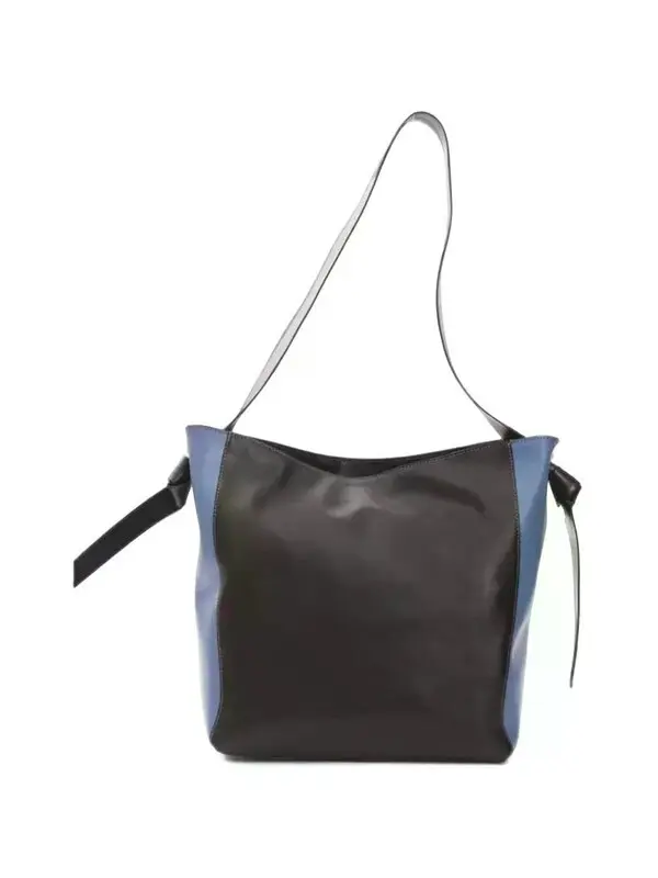 POMPEI DONATELLA Knotted-detail Leather Shoulder Bag