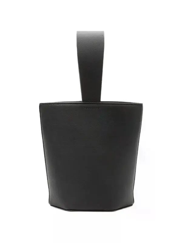 LA PORTEGNA Julieta Knotted Leather Bucket Mini Bag