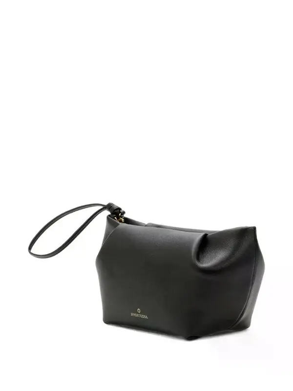 LA PORTEGNA Martita Leather Clutch Bag