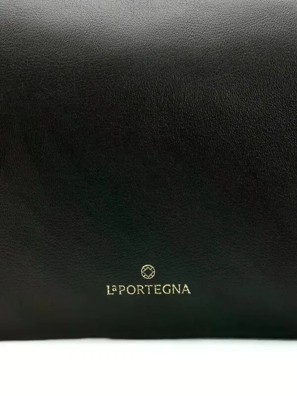 LA PORTEGNA Martita Leather Clutch Bag