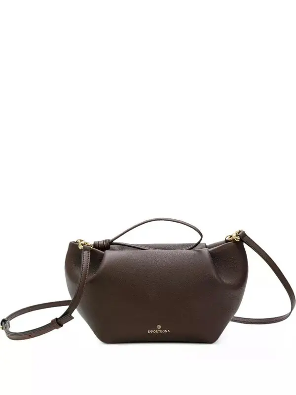 LA PORTEGNA Small Martita Leather Clutch Bag