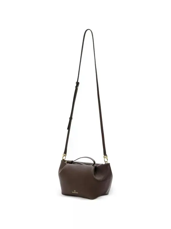 LA PORTEGNA Small Martita Leather Clutch Bag