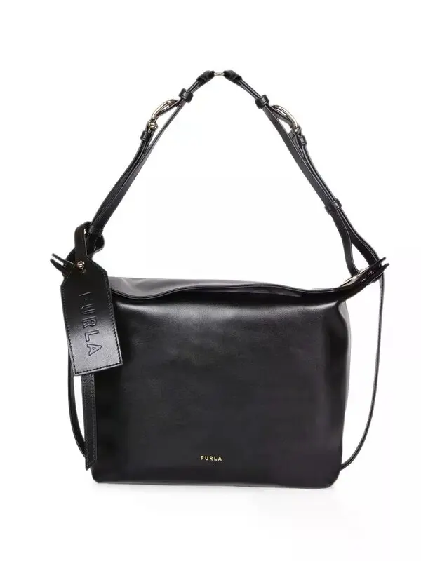 Furla Logo-print Leather Backpack - Black
