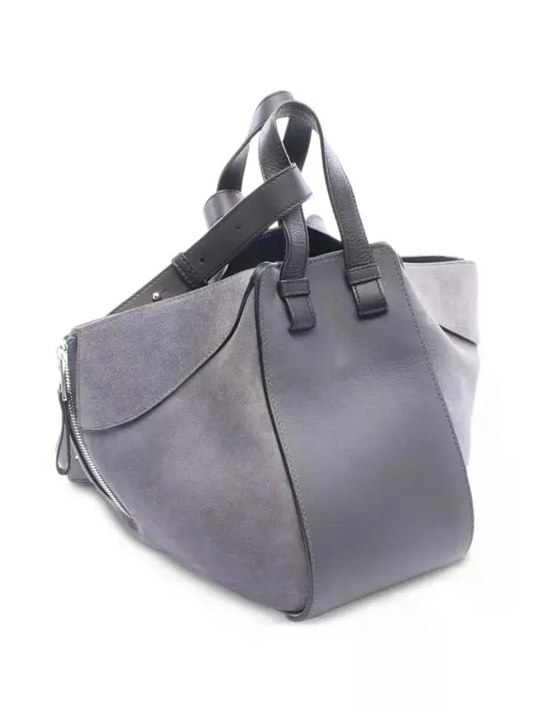 Loewe 2010s Small Hammock Suede Tote Bag - Grey