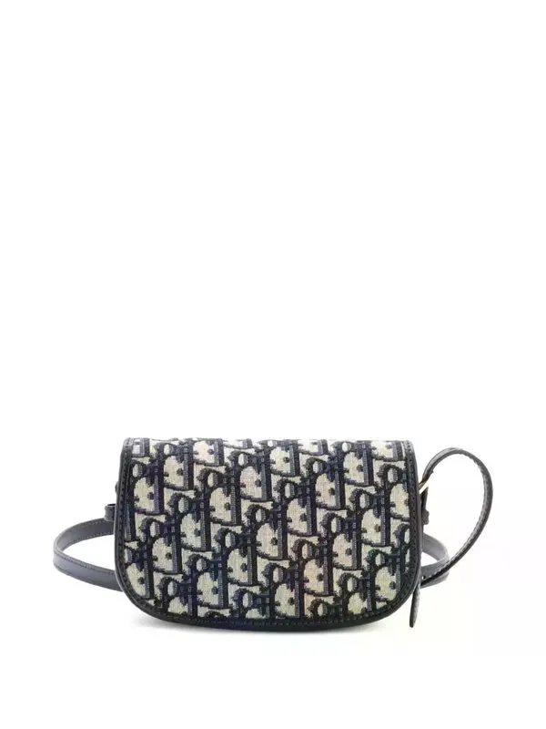 Dior Bobby Flap Bag Oblique Canvas East West Shoulder Bag - Blue