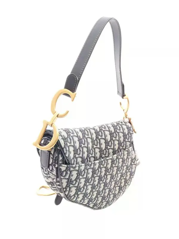 Dior 2010-2026 Oblique Canvas Saddle Bag Shoulder Bag