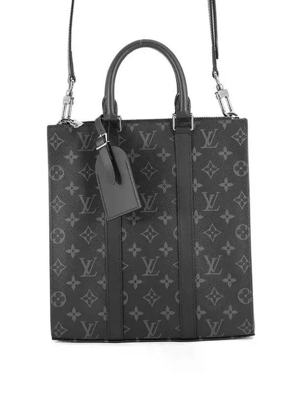 LOUIS VUITTON 2021-2026 Monogram Eclipse Sac Plat Satchel - Black