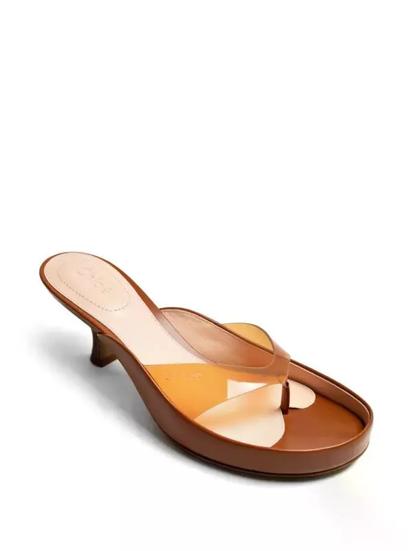 Chloé Junie Transparent Sandals - Brown