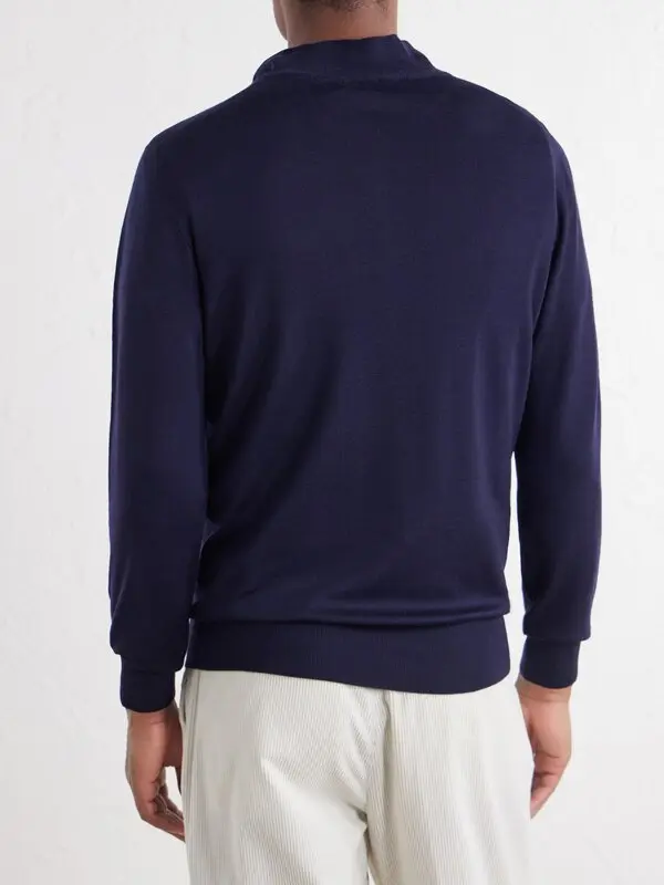 Canali Wool Half-zip Sweater