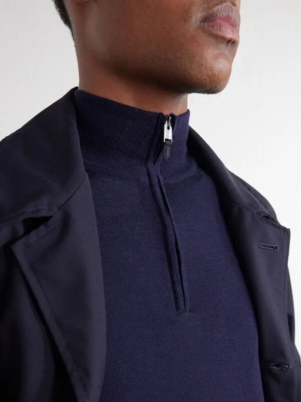Canali Wool Half-zip Sweater