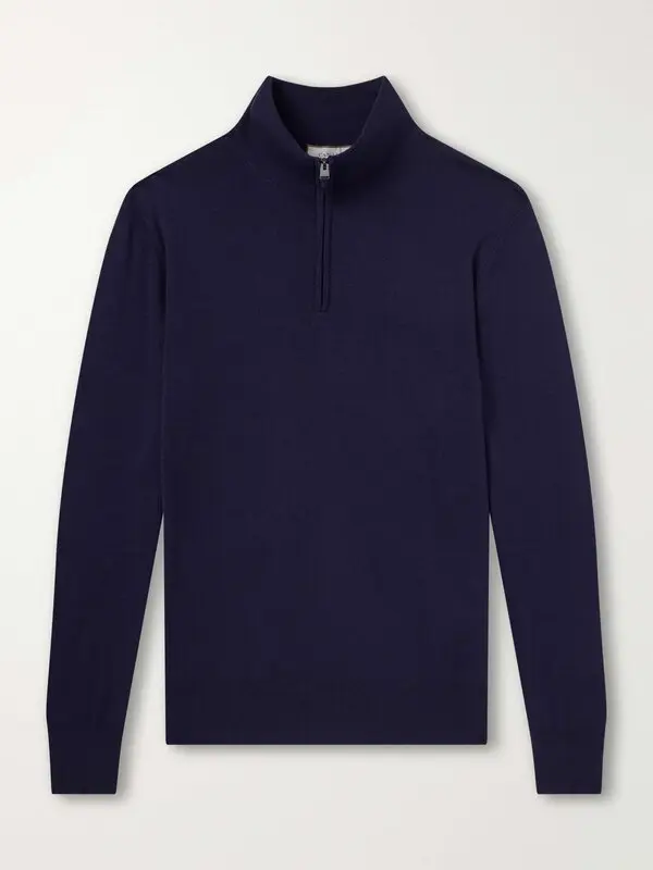 Canali Wool Half-zip Sweater
