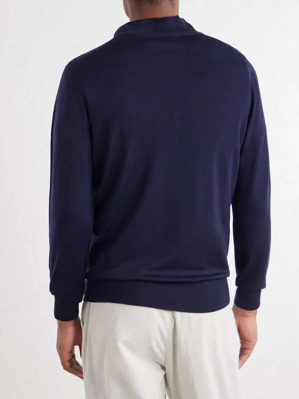Canali Wool Half-zip Sweater