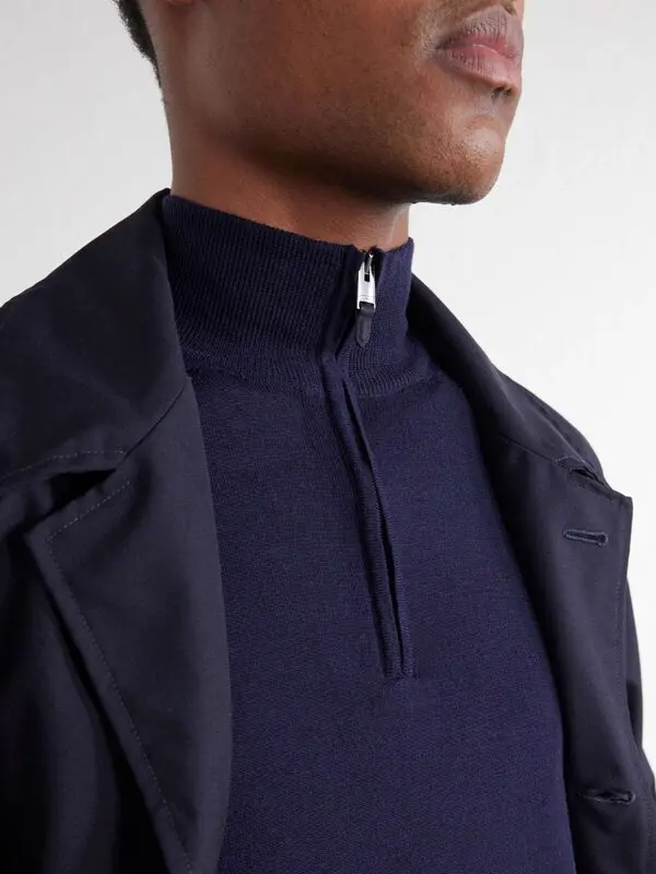 Canali Wool Half-zip Sweater