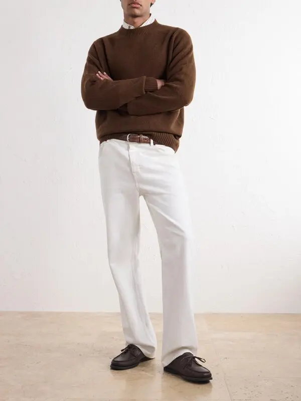 MARGARET HOWELL Seamless Merino Wool And Cashmere-blend Sweater