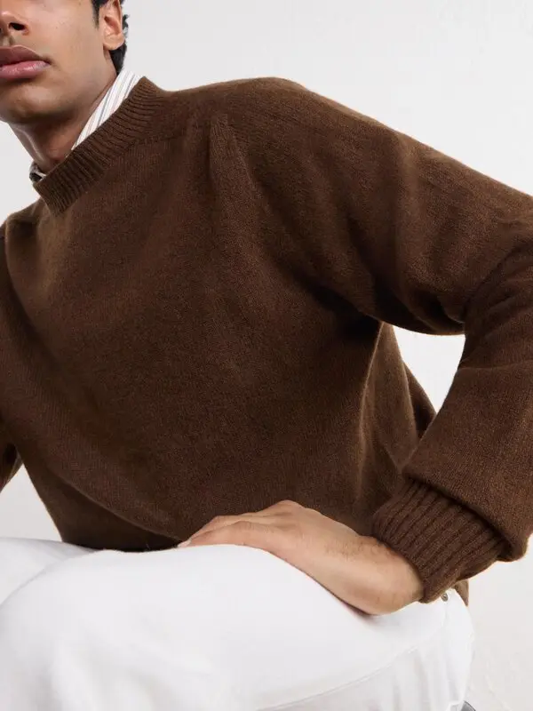MARGARET HOWELL Seamless Merino Wool And Cashmere-blend Sweater