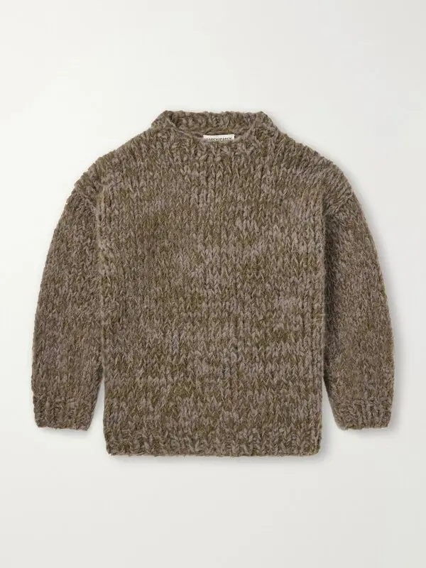 CASEY CASEY Wei Brushed Alpaca-blend Sweater