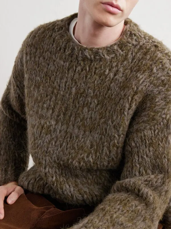 CASEY CASEY Wei Brushed Alpaca-blend Sweater
