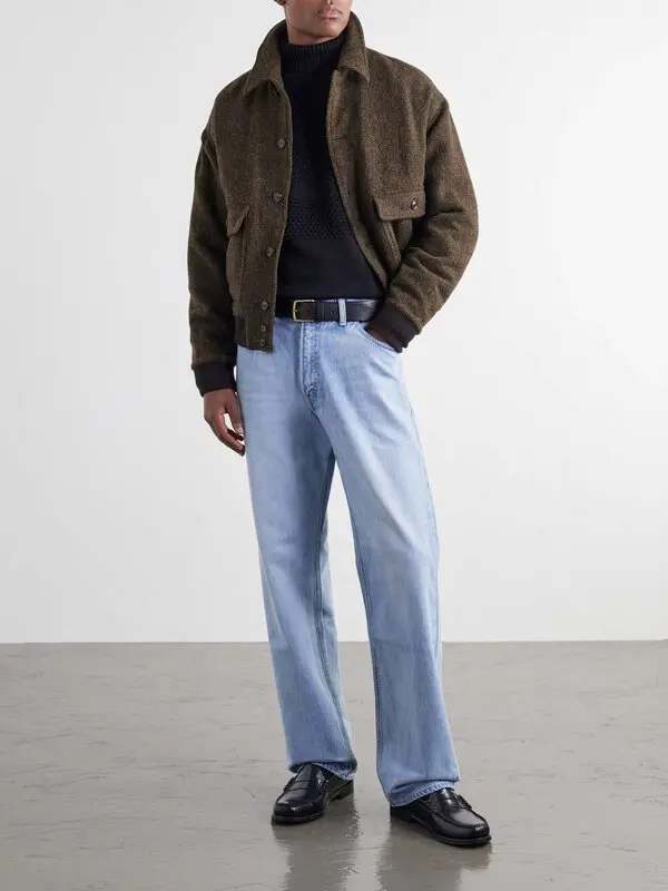 S.N.S. HERNING Textured Virgin Wool Rollneck Sweater