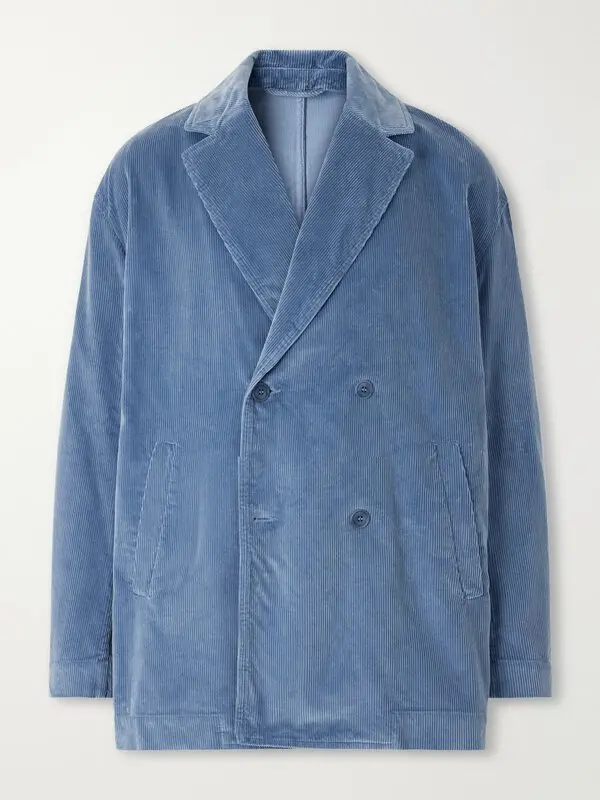 CASEY CASEY Double-breasted Cotton-corduroy Blazer