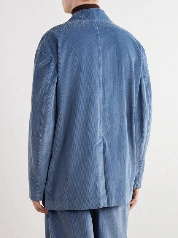 CASEY CASEY Double-breasted Cotton-corduroy Blazer