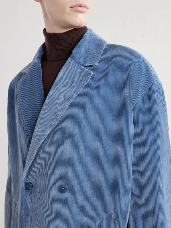 CASEY CASEY Double-breasted Cotton-corduroy Blazer