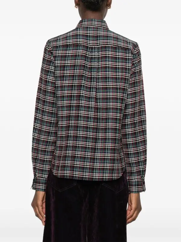 FORTE_FORTE Cotton Blend Tartan Shirt - Blue