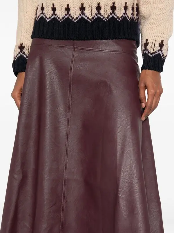 FORTE_FORTE Eco Leather Midi Skirt