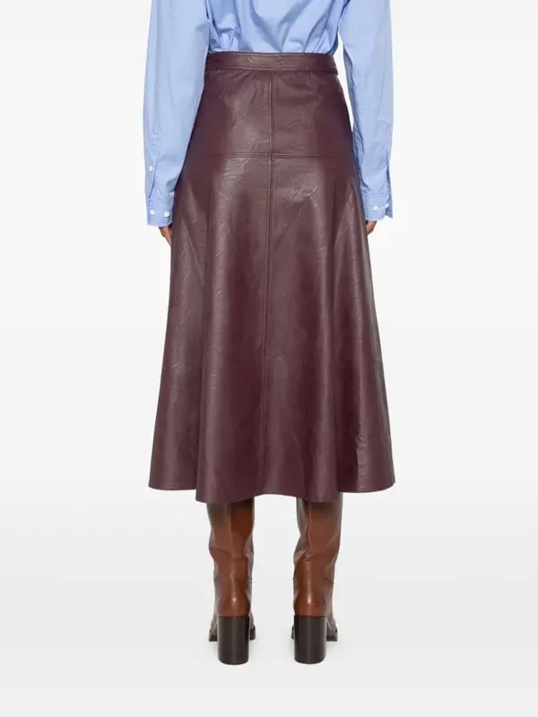 FORTE_FORTE Eco Leather Midi Skirt