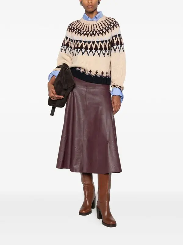 FORTE_FORTE Eco Leather Midi Skirt