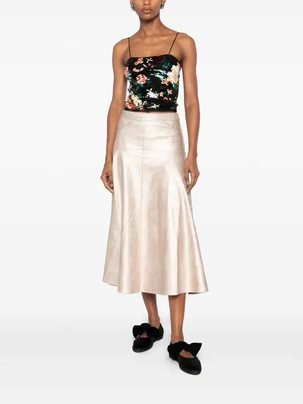 FORTE_FORTE Eco Leather Midi Skirt