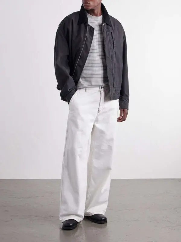 BEAMS Striped Cotton-jersey T-shirt