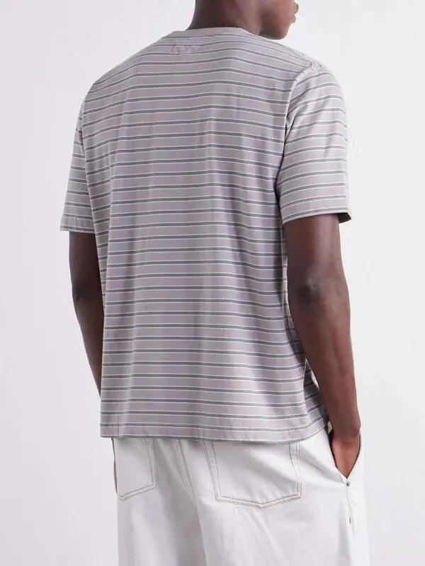 BEAMS Striped Cotton-jersey T-shirt