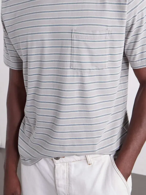 BEAMS Striped Cotton-jersey T-shirt