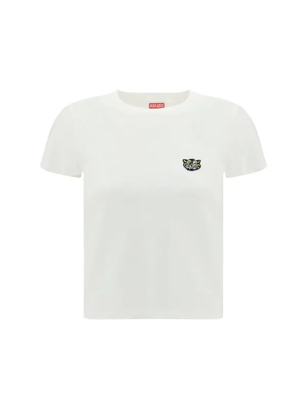 Kenzo Cotton T-shirt With The Embroidered “wild Tiger - White