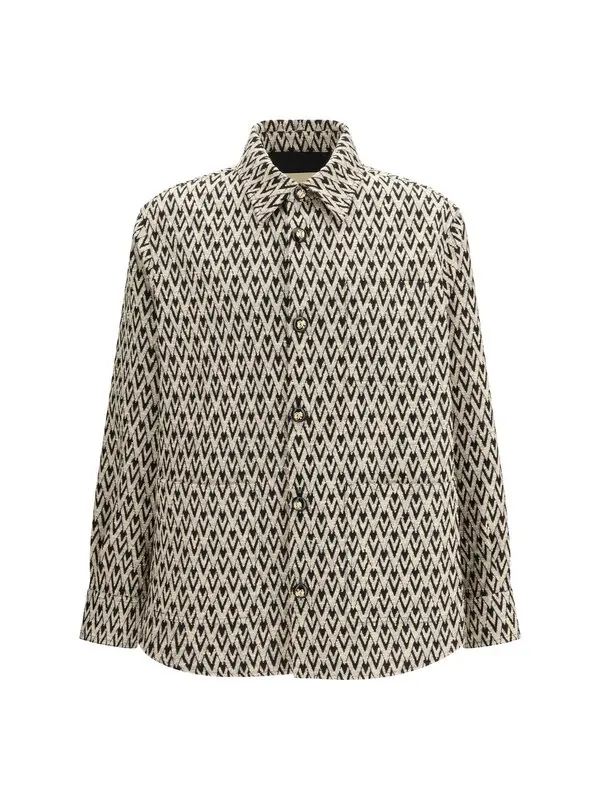 Valentino Garavani Mixed Cotton Jacquard Toute La V Jacket