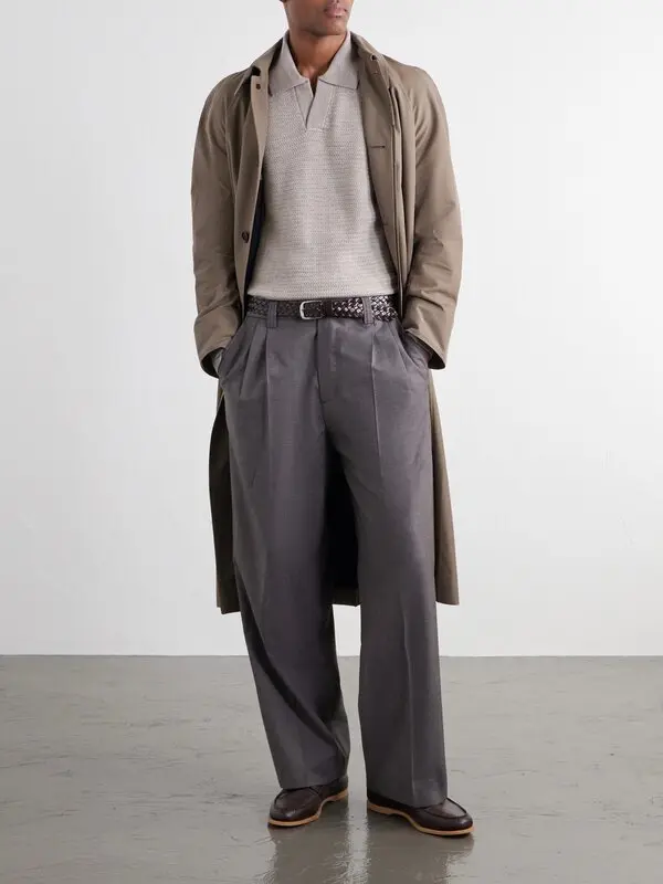 Frescobol Carioca Orlando Merino Wool Polo Shirt - Neutrals
