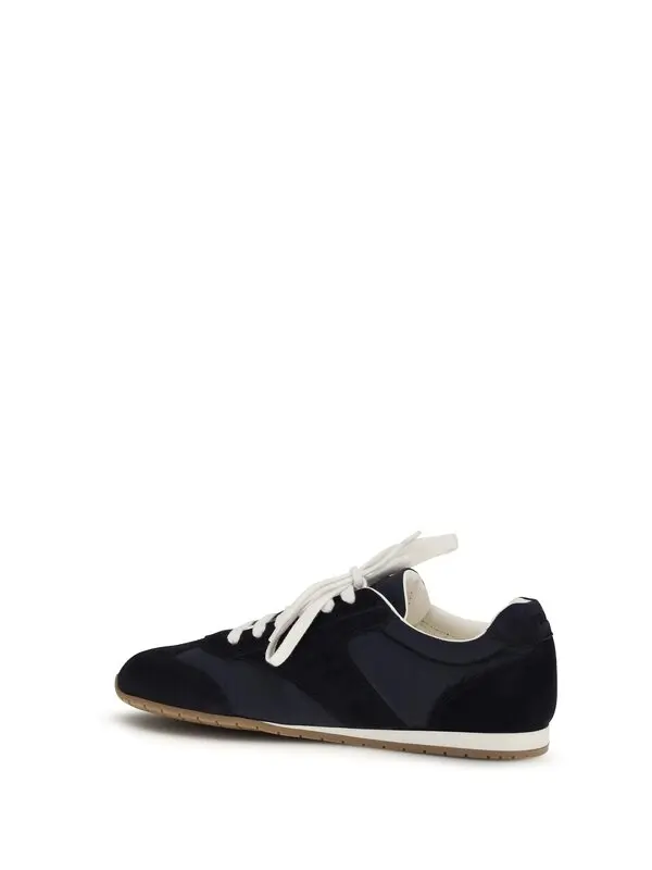 Prada Suede And Fabric Sneakers - Blue