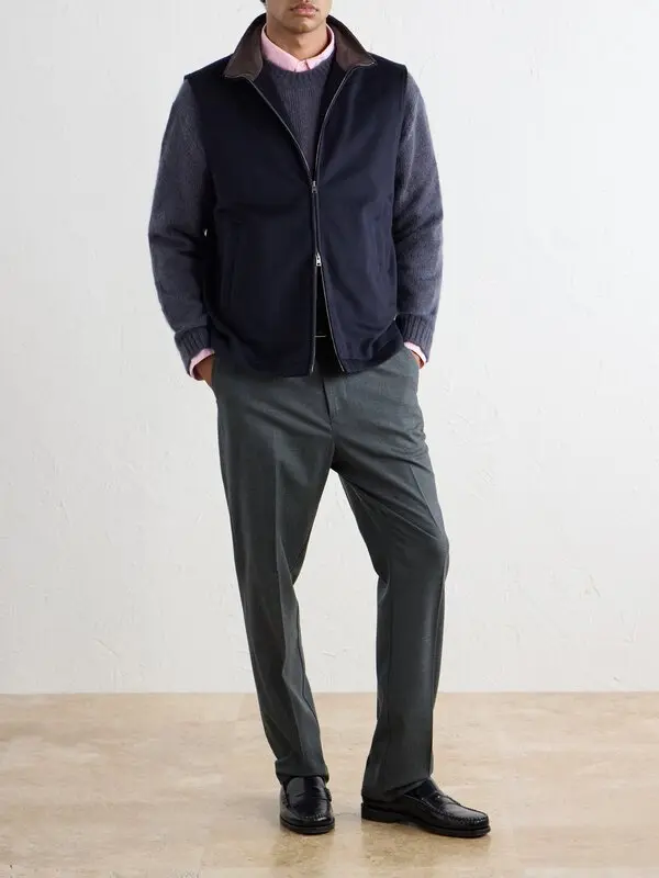 Herno Wool And Cashmere-blend Vest - Blue