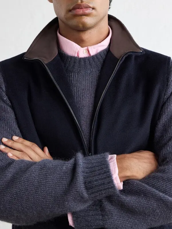 Herno Wool And Cashmere-blend Vest - Blue