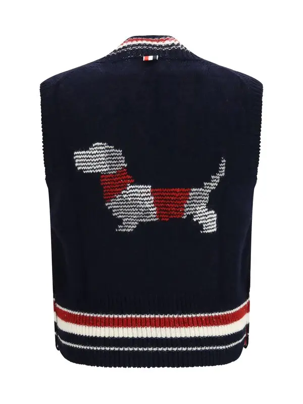 Thom Browne Hector Jersey V-neck Vest