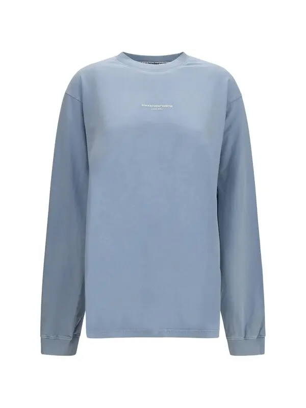 Alexander Wang Long-sleeve Logo T-shirt - Blue